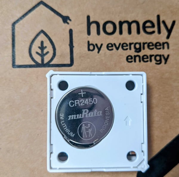 How do I replace the battery in my Homely Temperature Node?